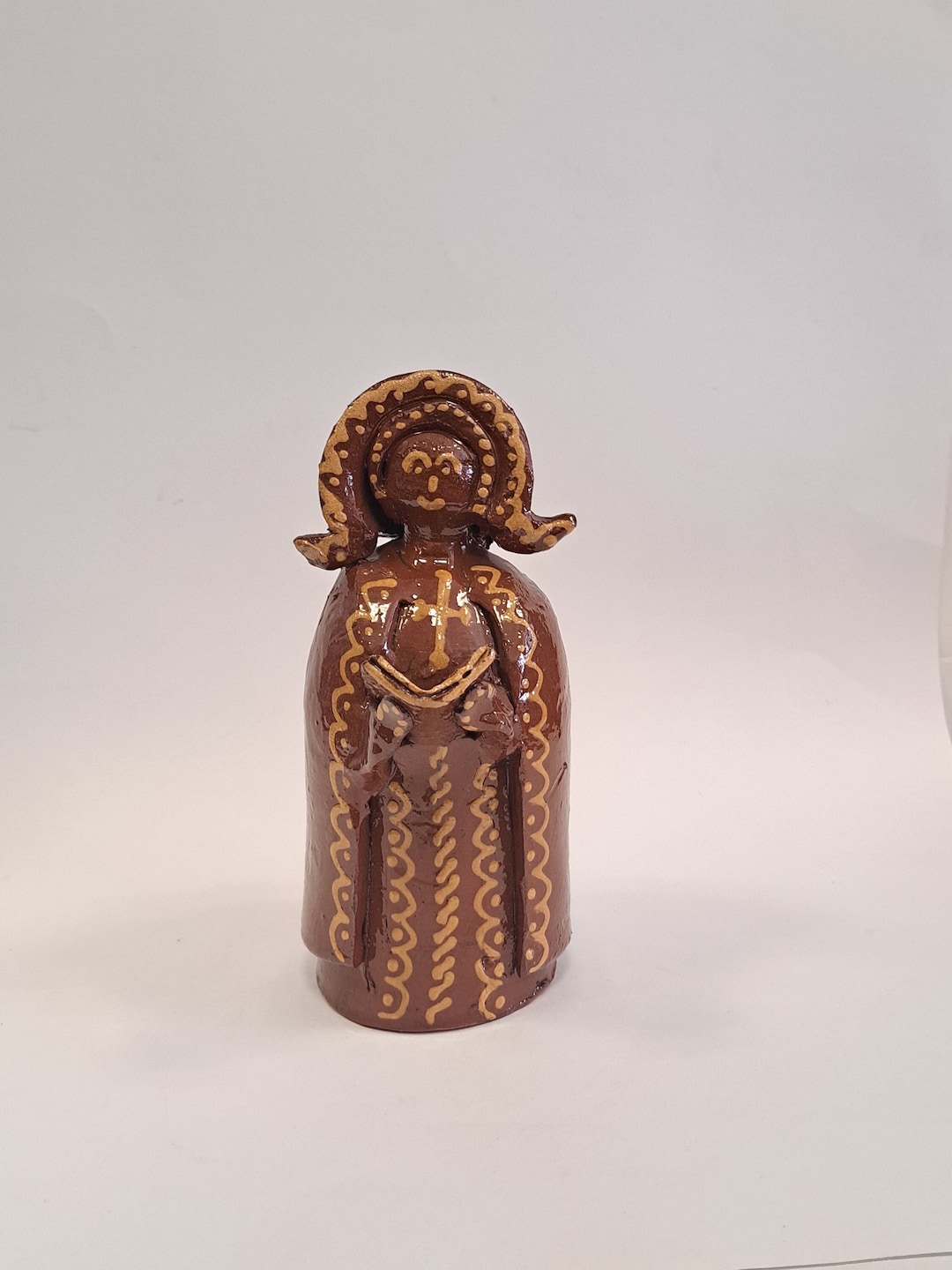 Vintage Clay Sculpture of a Catholic Nun, Religious Art, Folk Art ...