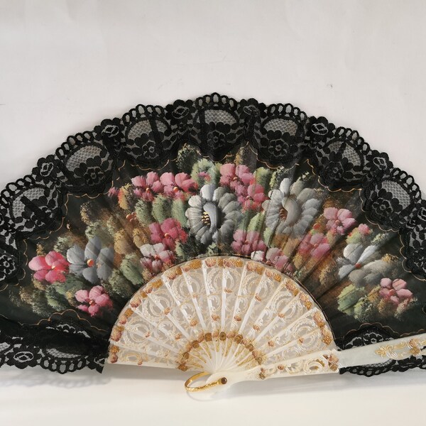 Hand Painted Fan - Etsy