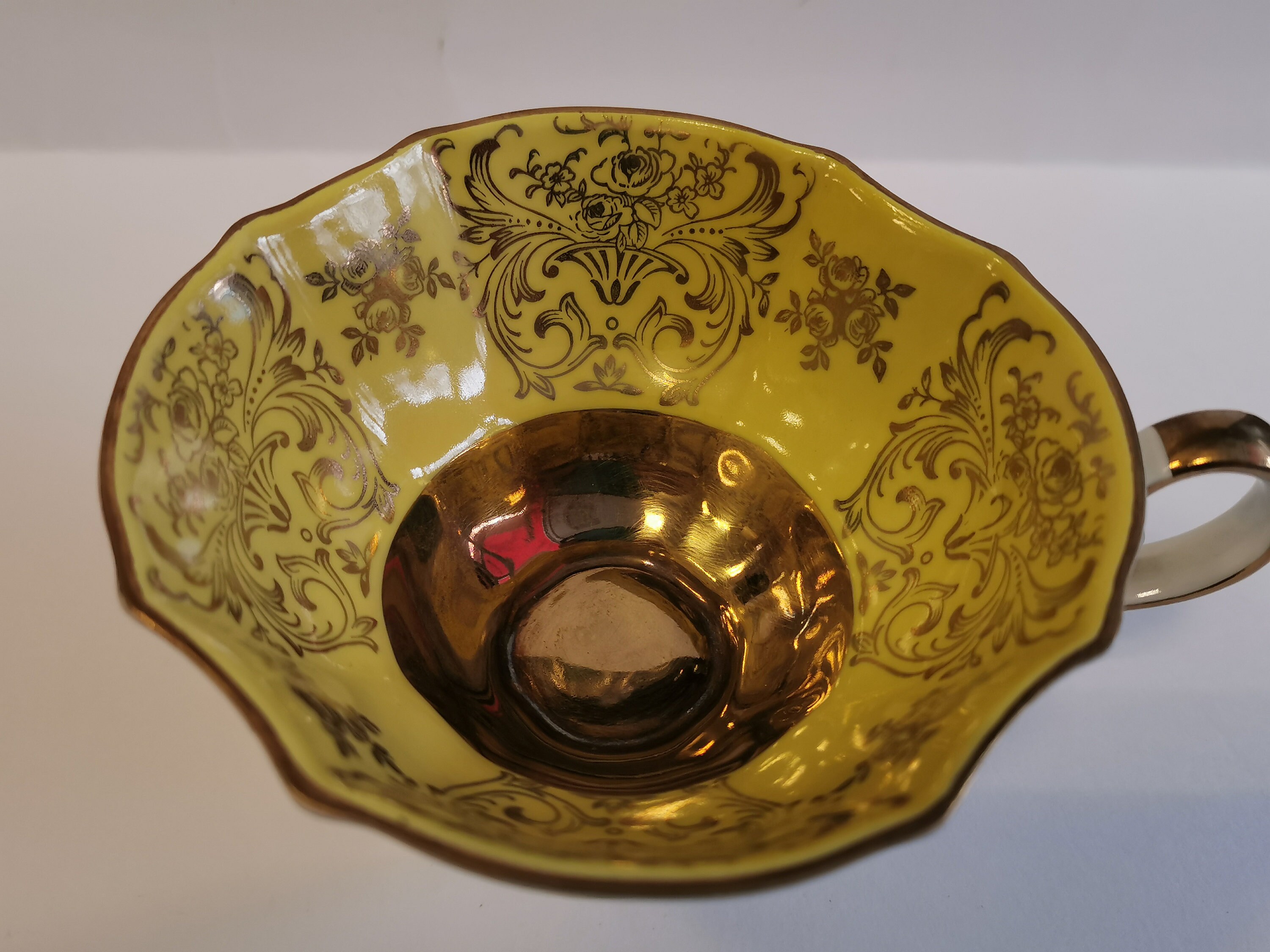 Antique Tea Cup Bavaria Made in Wertern Germany Yellow and | Etsy