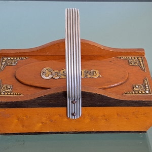 Antique Wooden Sewing Box - Etsy