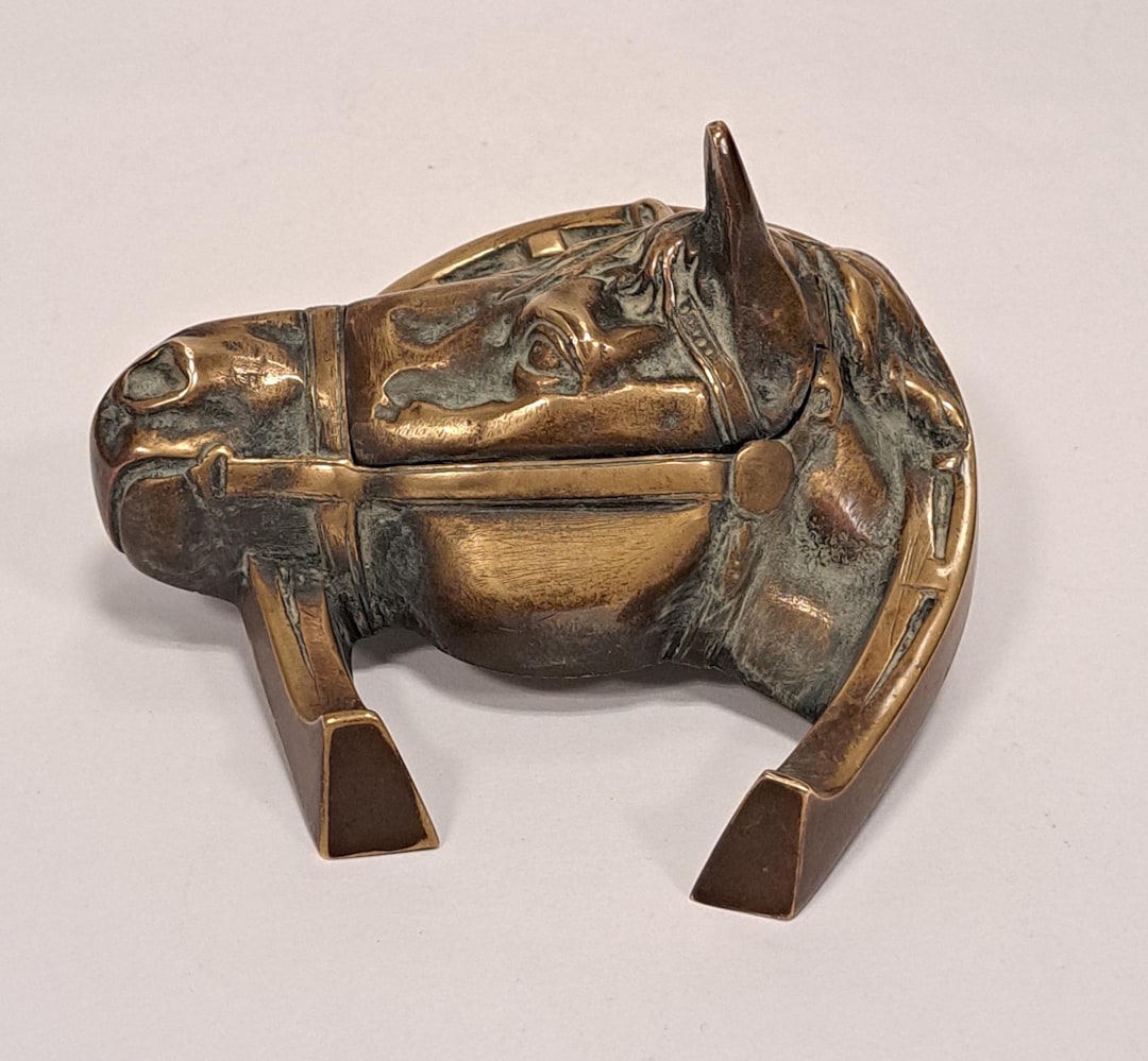 Vintage Bronze Inkwell, Office Decor - Etsy