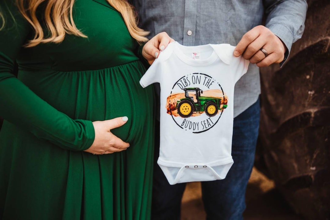 Dibs on the Buddy Seat Green Tractor Baby Girl or Boy Bodysuit, Birth ...