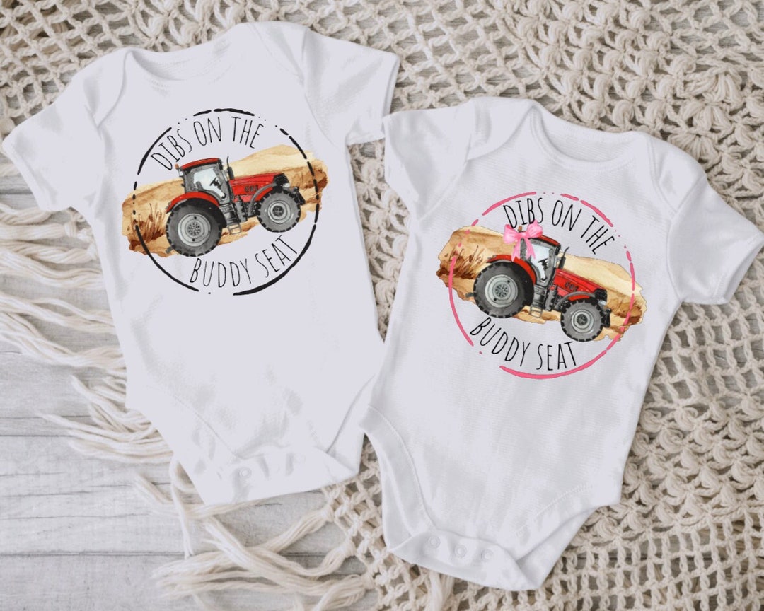 Dibs on the Buddy Seat Red Tractor Baby Girl or Boy Bodysuit, Birth ...