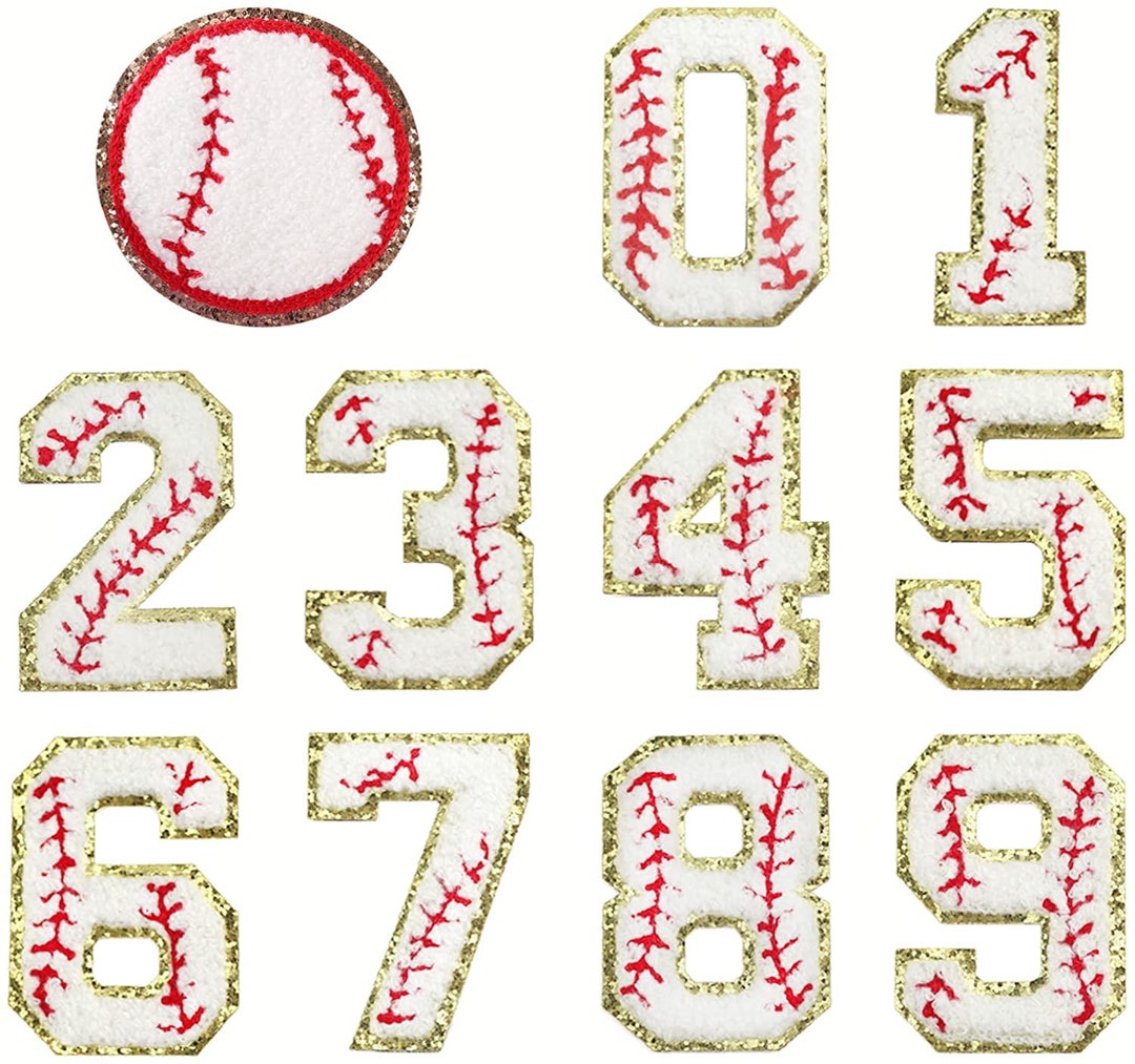 Baseball Chenille Number Iron on Patch, DIY Patch - Etsy