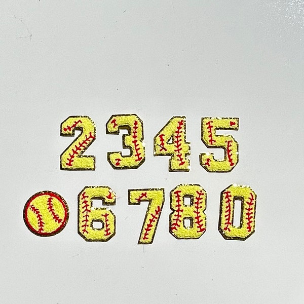 Iron on Softball Number - Etsy