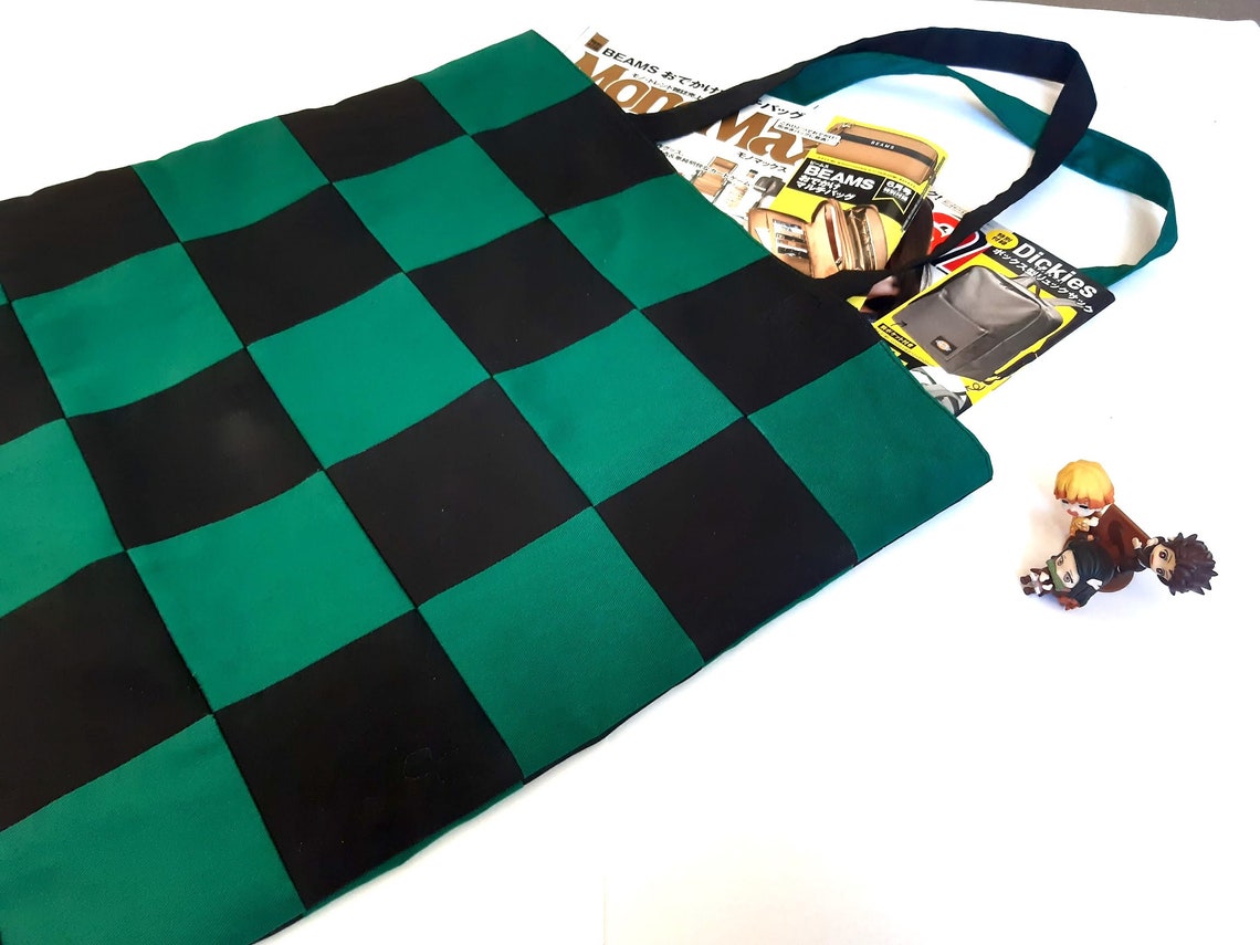Demon Slayer Tanjiro Kamado Kimono Pattern Tote Bag Menga - Etsy