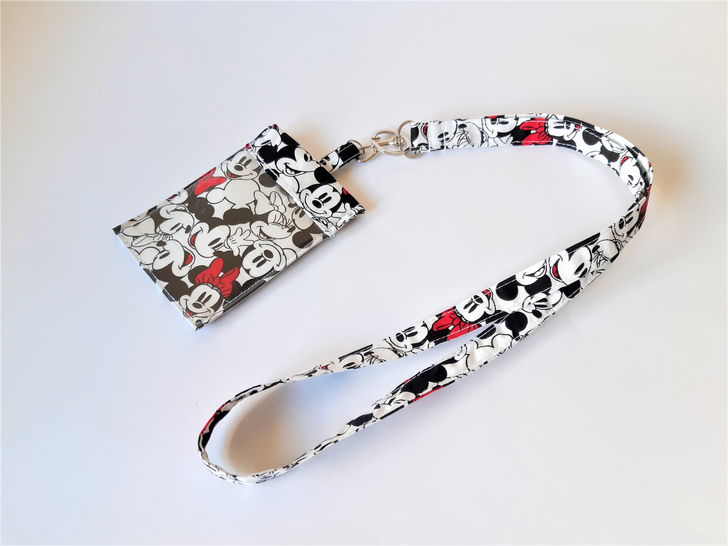 Mickey Mouse ID Badge With Lanyard Option, ID Holder, Handmade Lanyard ...