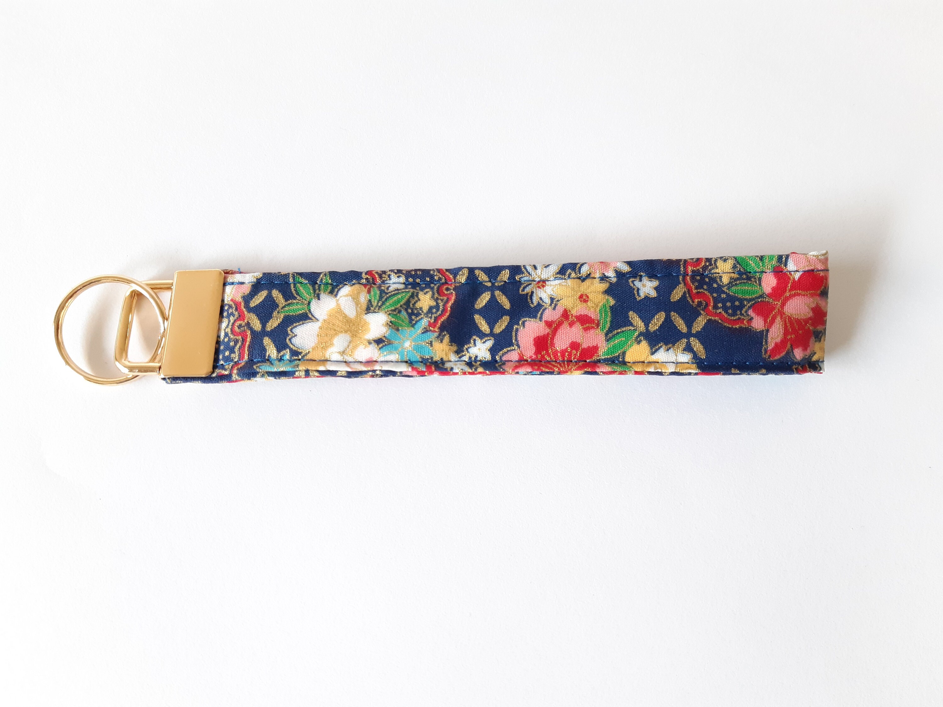 Japanese Print Keyring Wristlet Wristlet Keyring Key Ring - Etsy