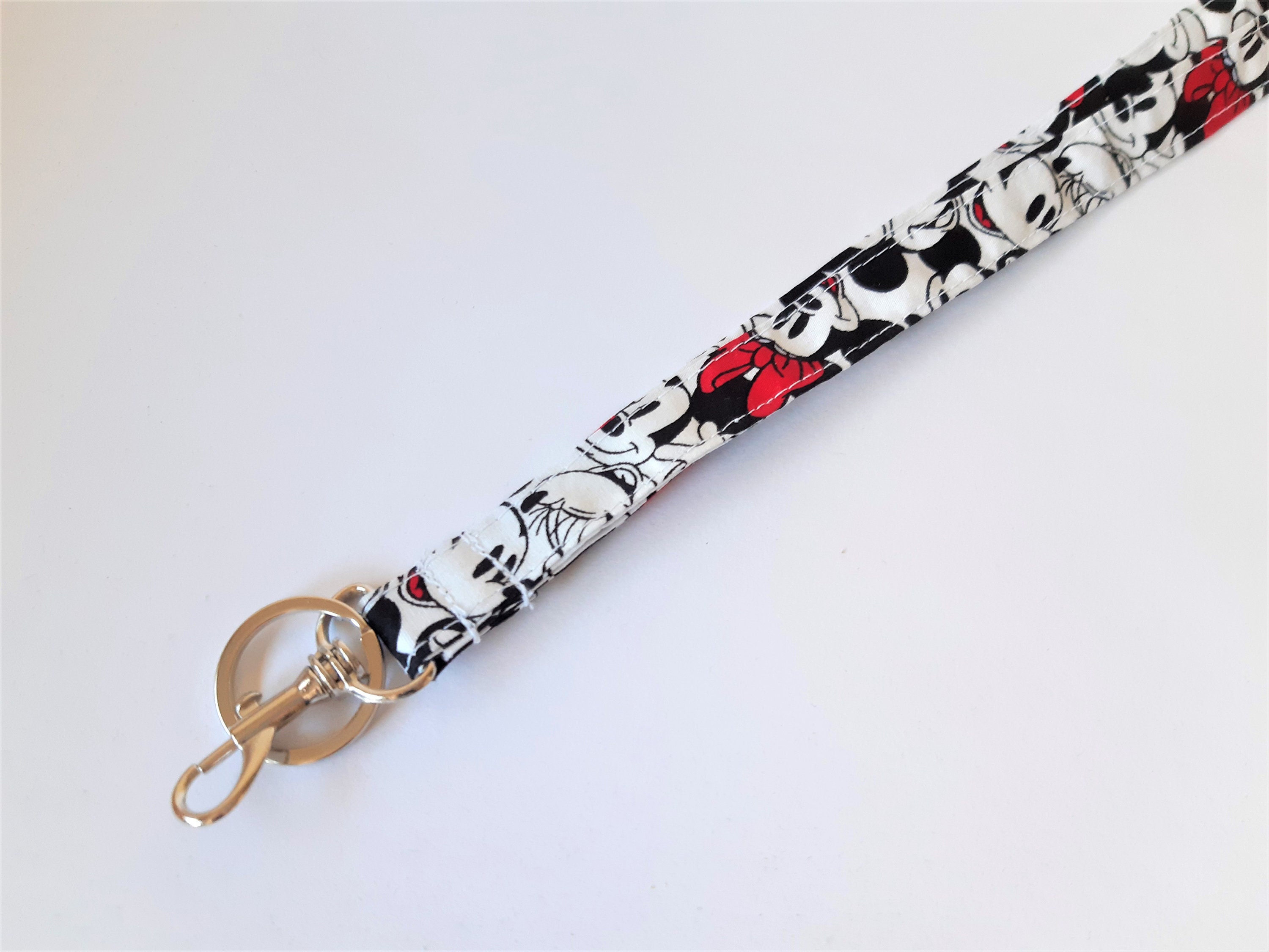 Mickey Mouse ID Badge With Lanyard Option, ID Holder, Handmade Lanyard ...