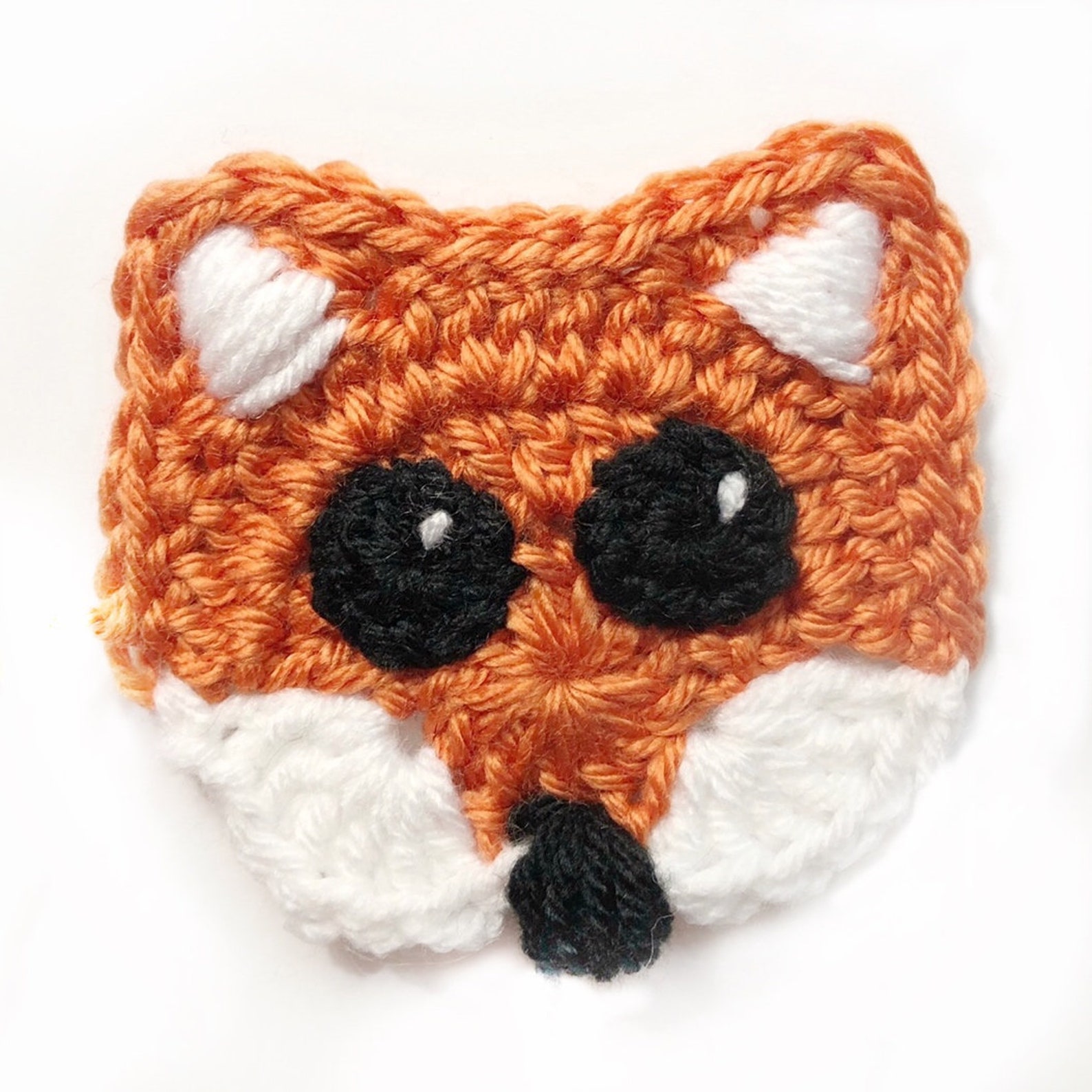 Fox Applique Crochet Pattern Animal Face - Etsy