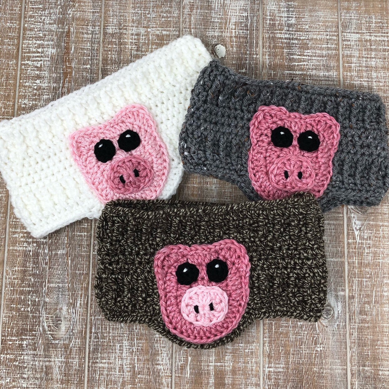 Pig Applique Patttern Crochet Pattern Animal Applique Farm | Etsy