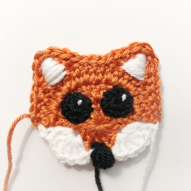 Fox Applique Crochet Pattern Animal Face - Etsy
