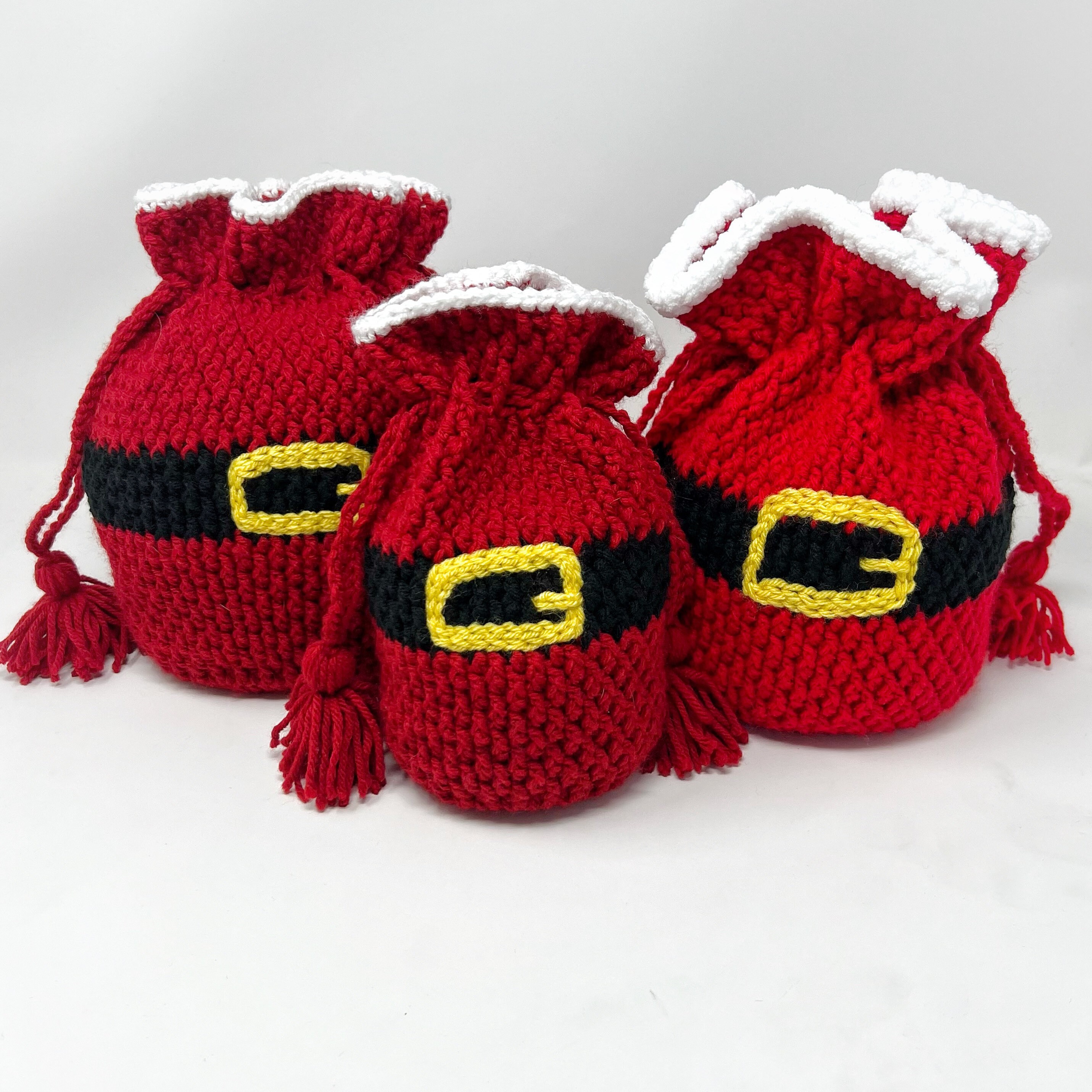 Holiday Gift Bags Crochet Pattern Bundle Grinch Santa - Etsy