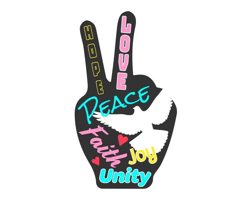 Hand Peace and Love Sign Svg Png Eps | Instant Digital Download ...
