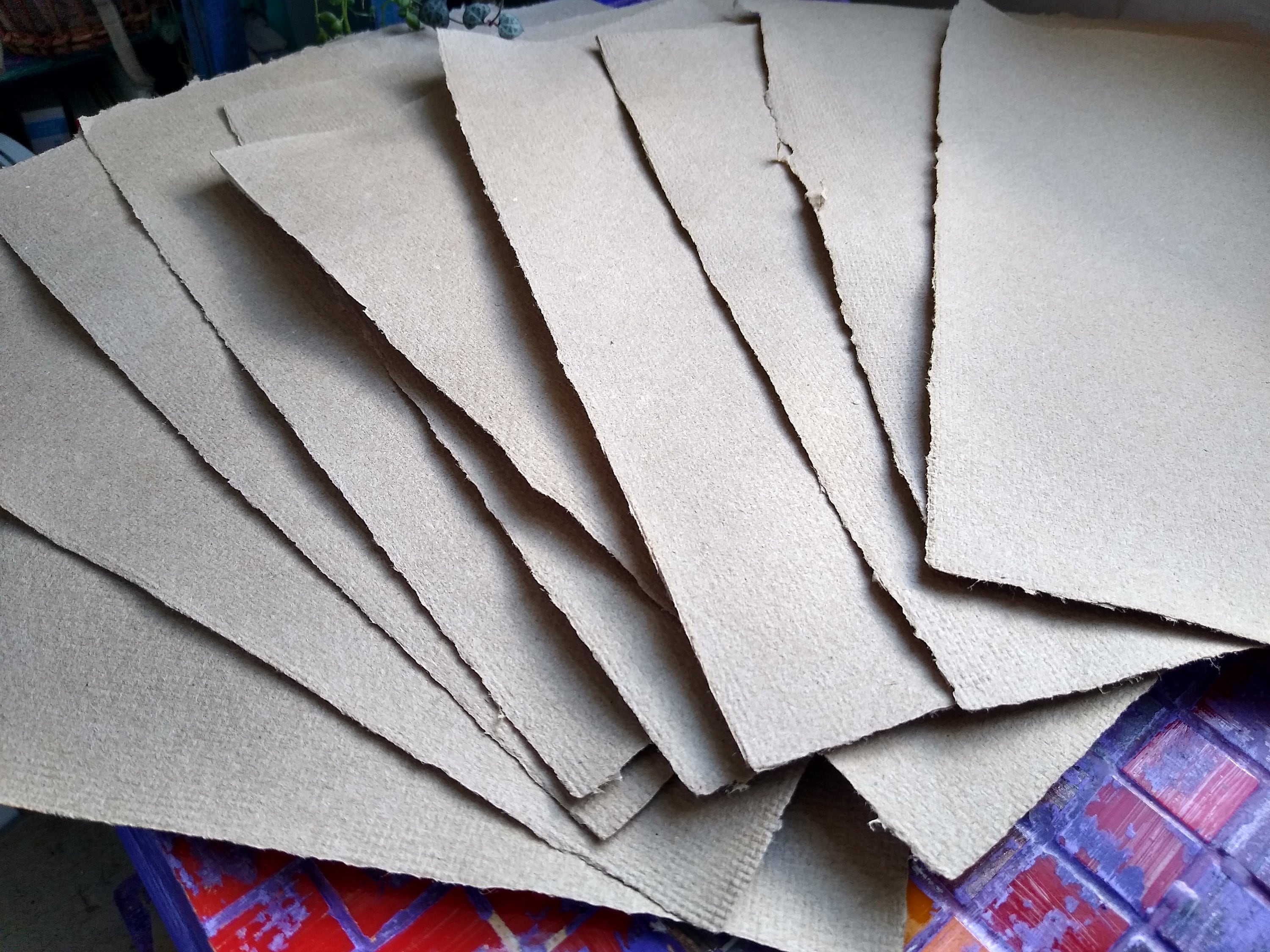 A4 Kraft Recycled Paper Sheets 10 Handmade Sheets of 15 cm | Etsy