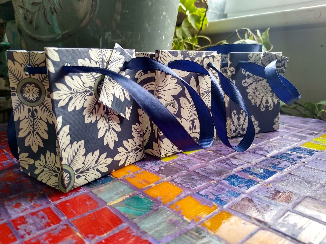 3 Tiny Arts and Crafts Paper Gift Bags With Matching Tiny Gift Tags ...