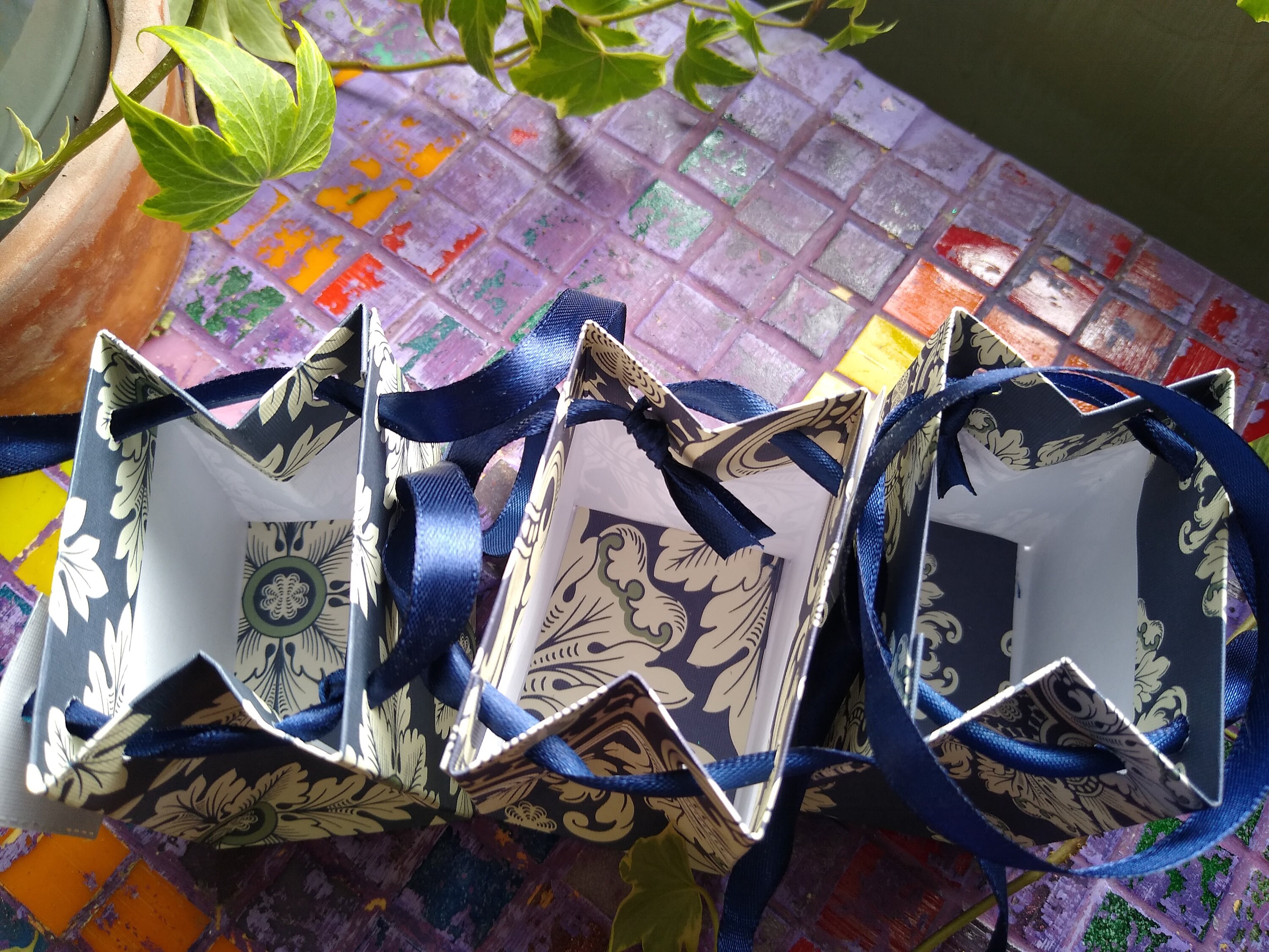3 Tiny Arts and Crafts Paper Gift Bags With Matching Tiny Gift - Etsy