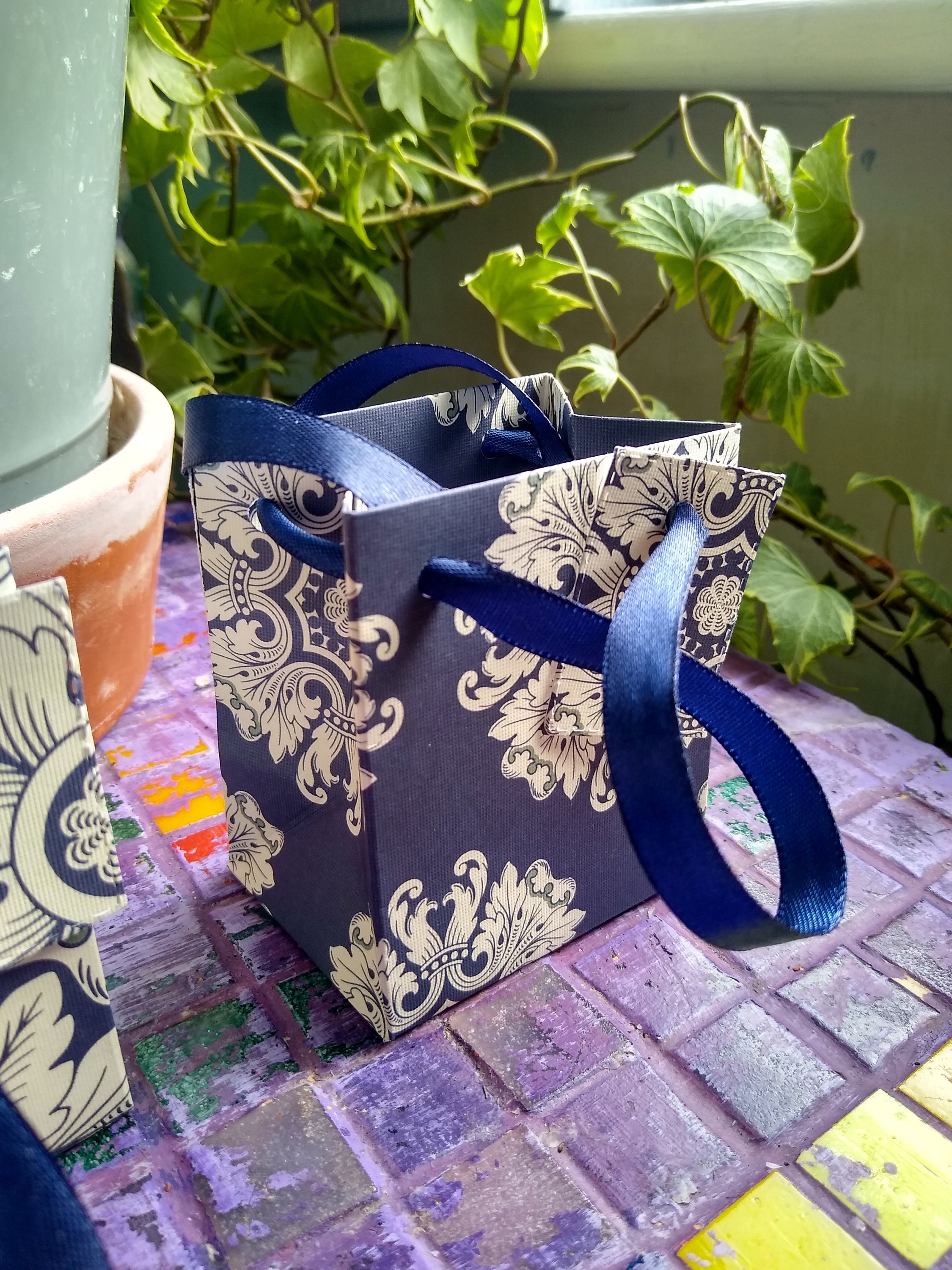 3 Tiny Arts and Crafts Paper Gift Bags With Matching Tiny Gift - Etsy