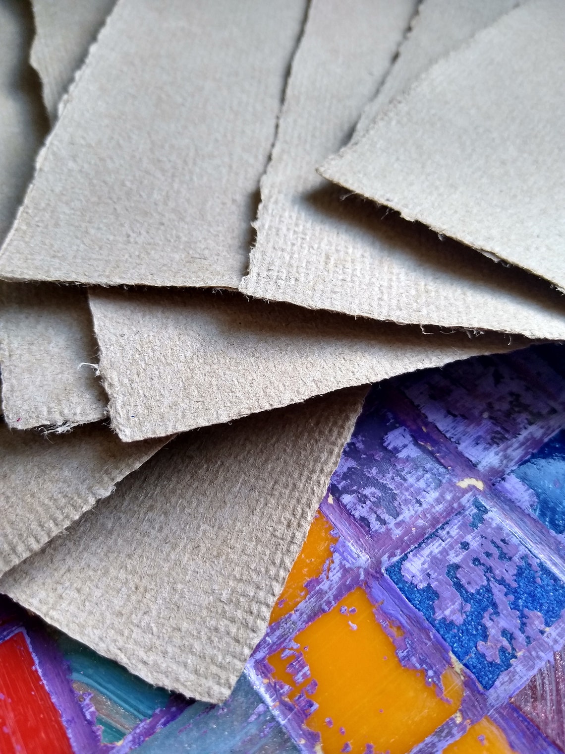 A4 Kraft Recycled Paper Sheets 10 Handmade Sheets of 15 cm | Etsy