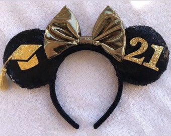Personalized Minnie Mouse Graduation Ears Graduation Hair Accessories ...