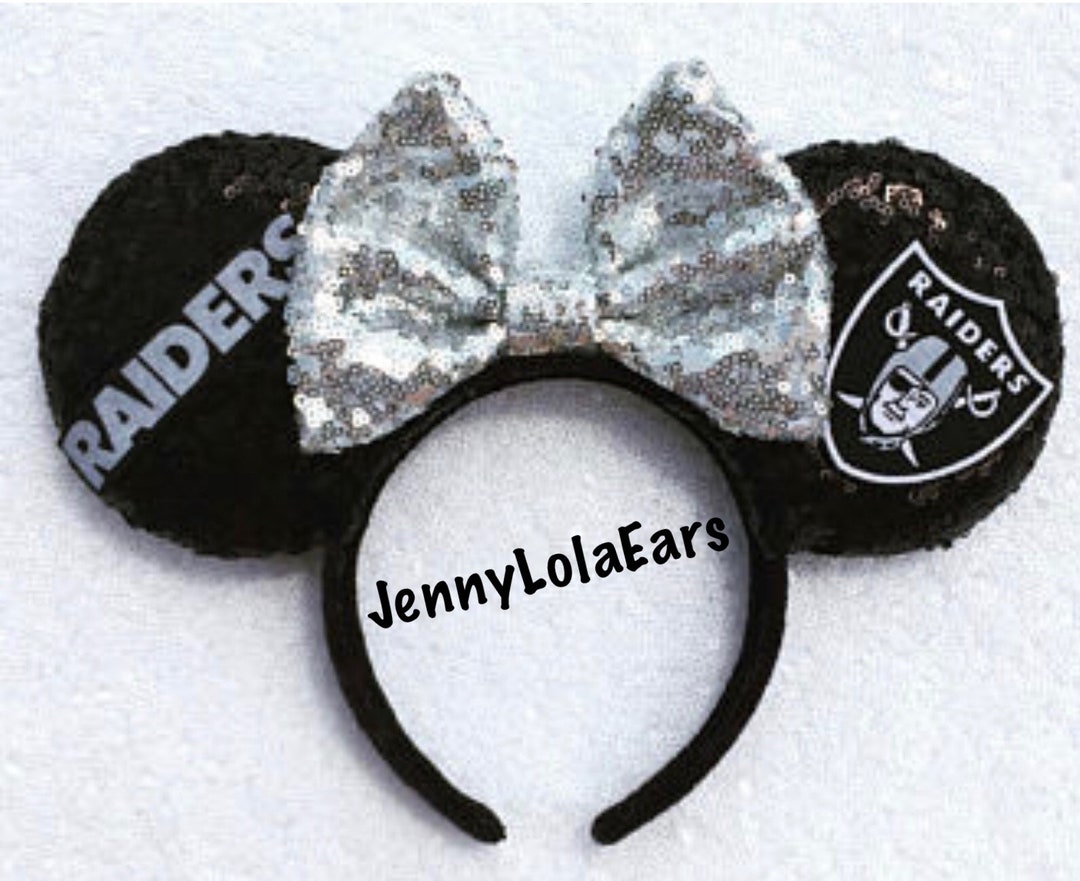 Oakland Raiders Inspired Minnie Mouse Mickey Mouse Ears - Etsy