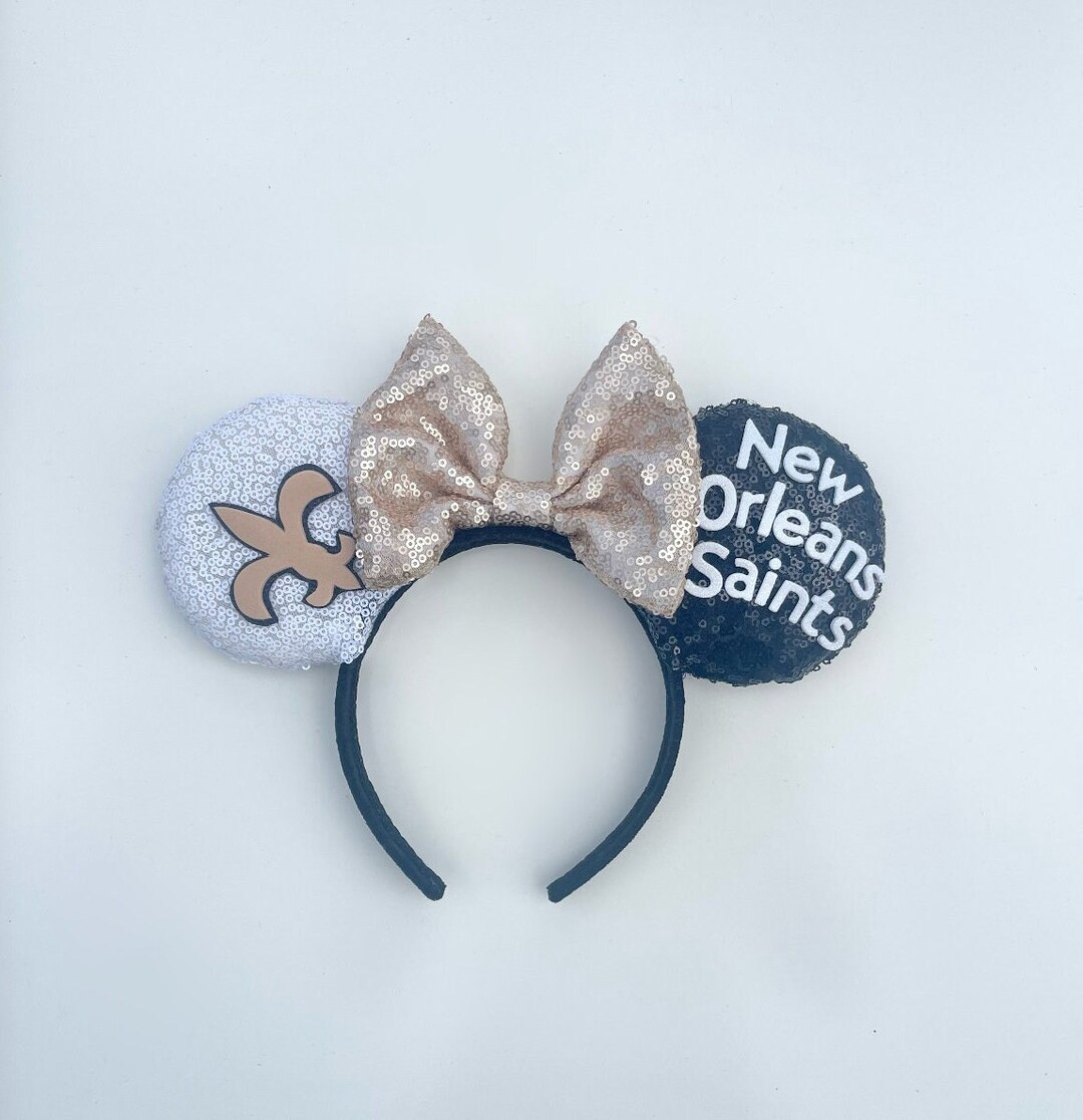 New Orlean Saints Theme Minnie Mouse Ear Headband Hair Accessories - Etsy