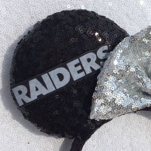 Oakland Raiders Inspired Minnie Mouse Mickey Mouse Ears - Etsy