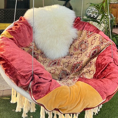 Velvet Patchwork Papasan Pillow Cover - Etsy