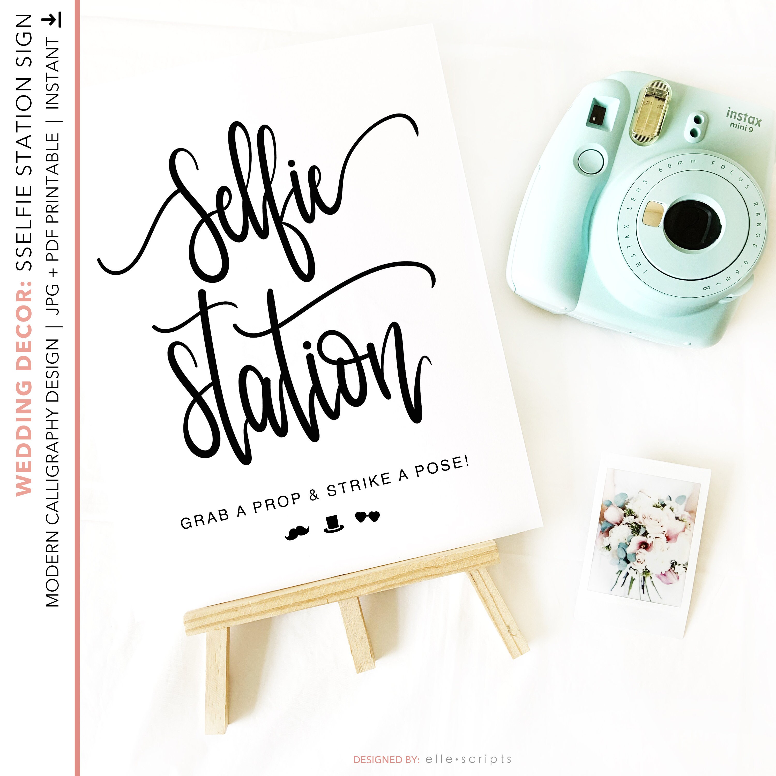 Selfie Station Sign Printable, Selfie Station Wedding Sign, Photograph ...