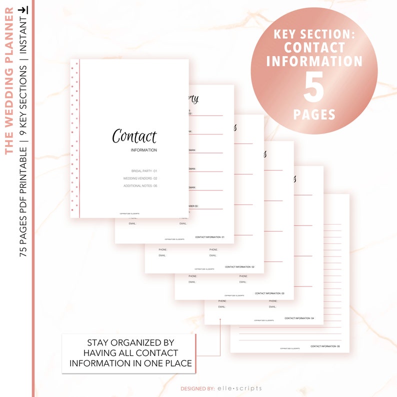 Wedding Planner Printable Template PDF. Wedding Book. Wedding Binder ...