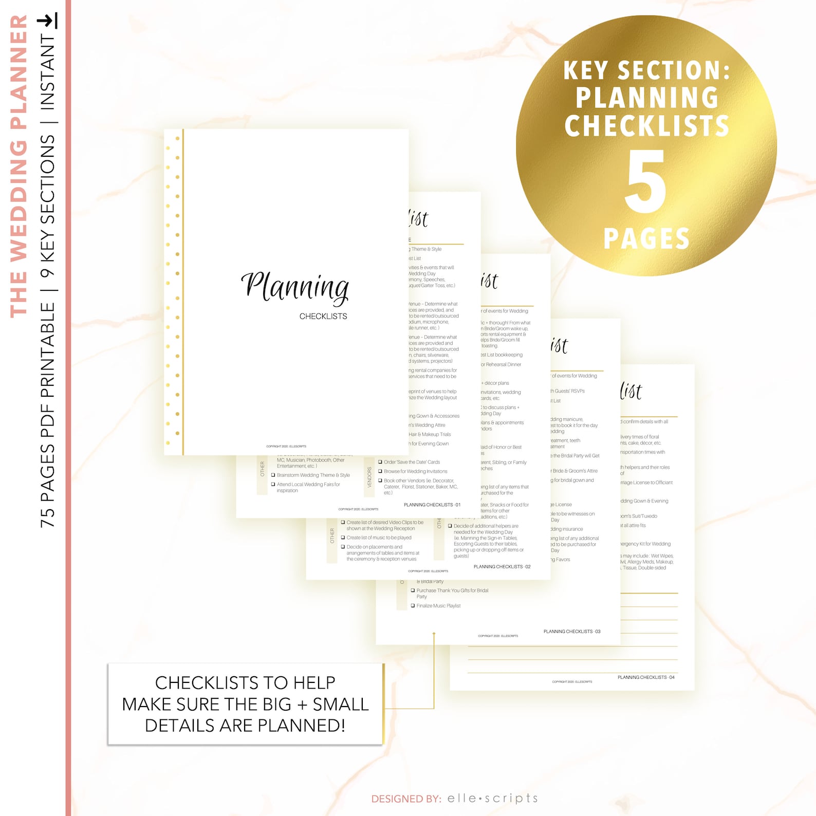 Wedding Planner Printable | PDF Instant Download | Wedding Planning ...
