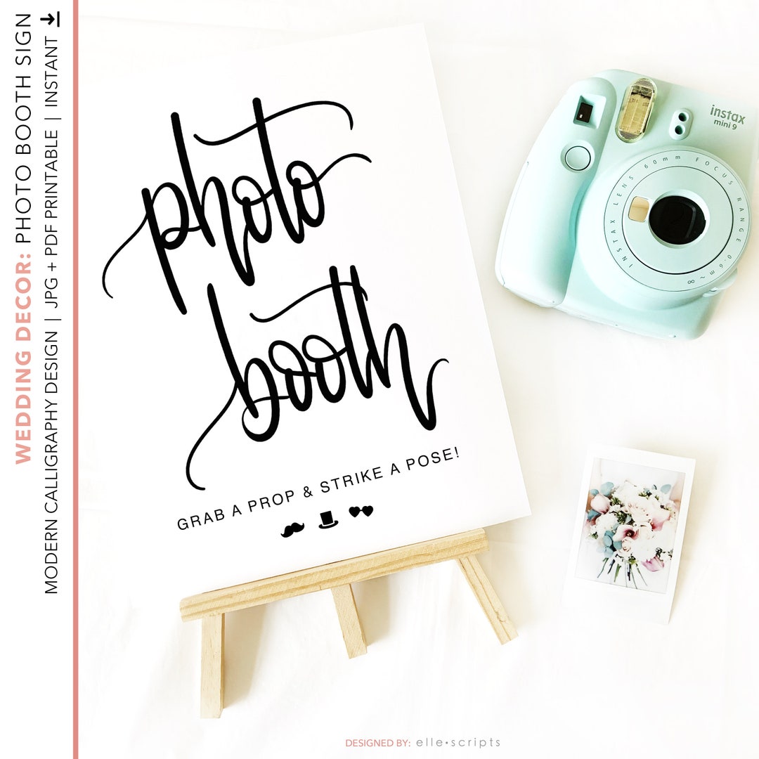 Wedding Photo Booth Sign Printable, Photobooth Sign Printable ...