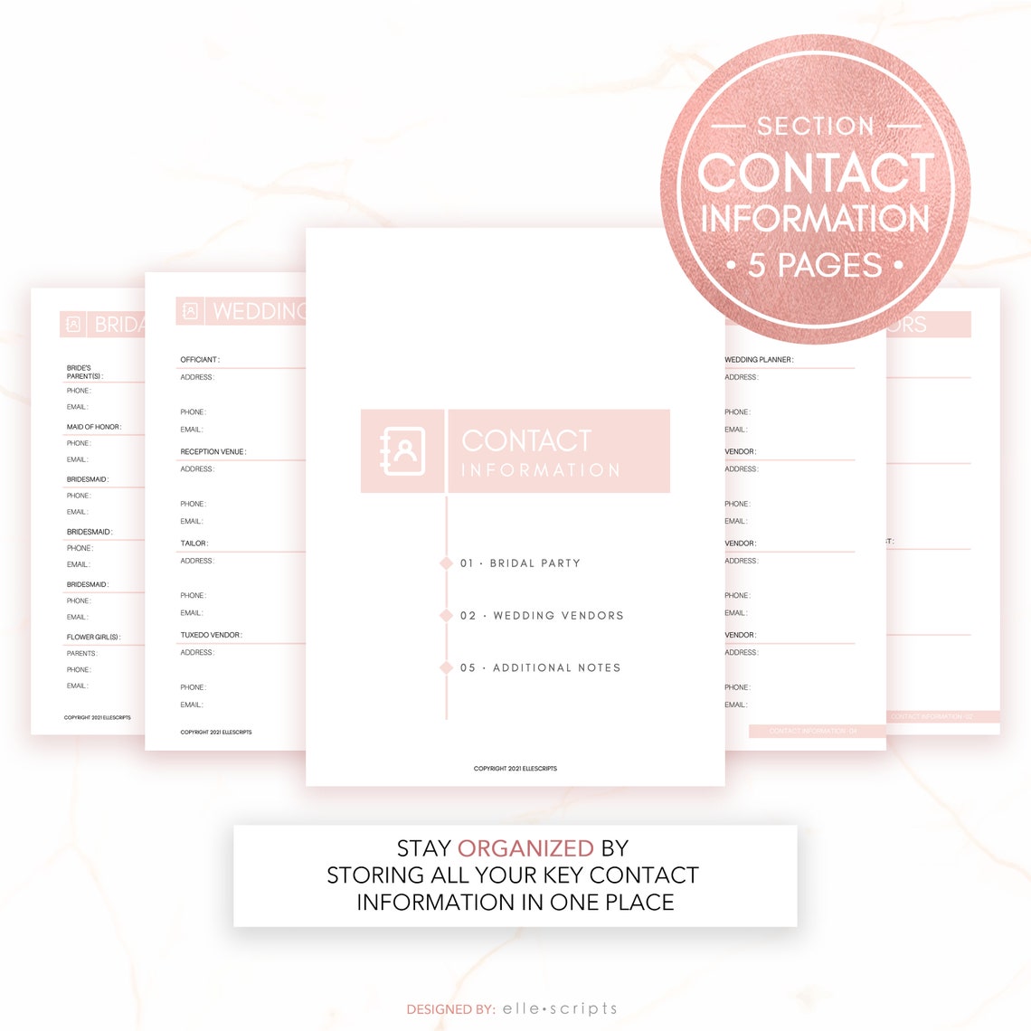 Wedding Planner Printable PDF Instant Download Wedding | Etsy