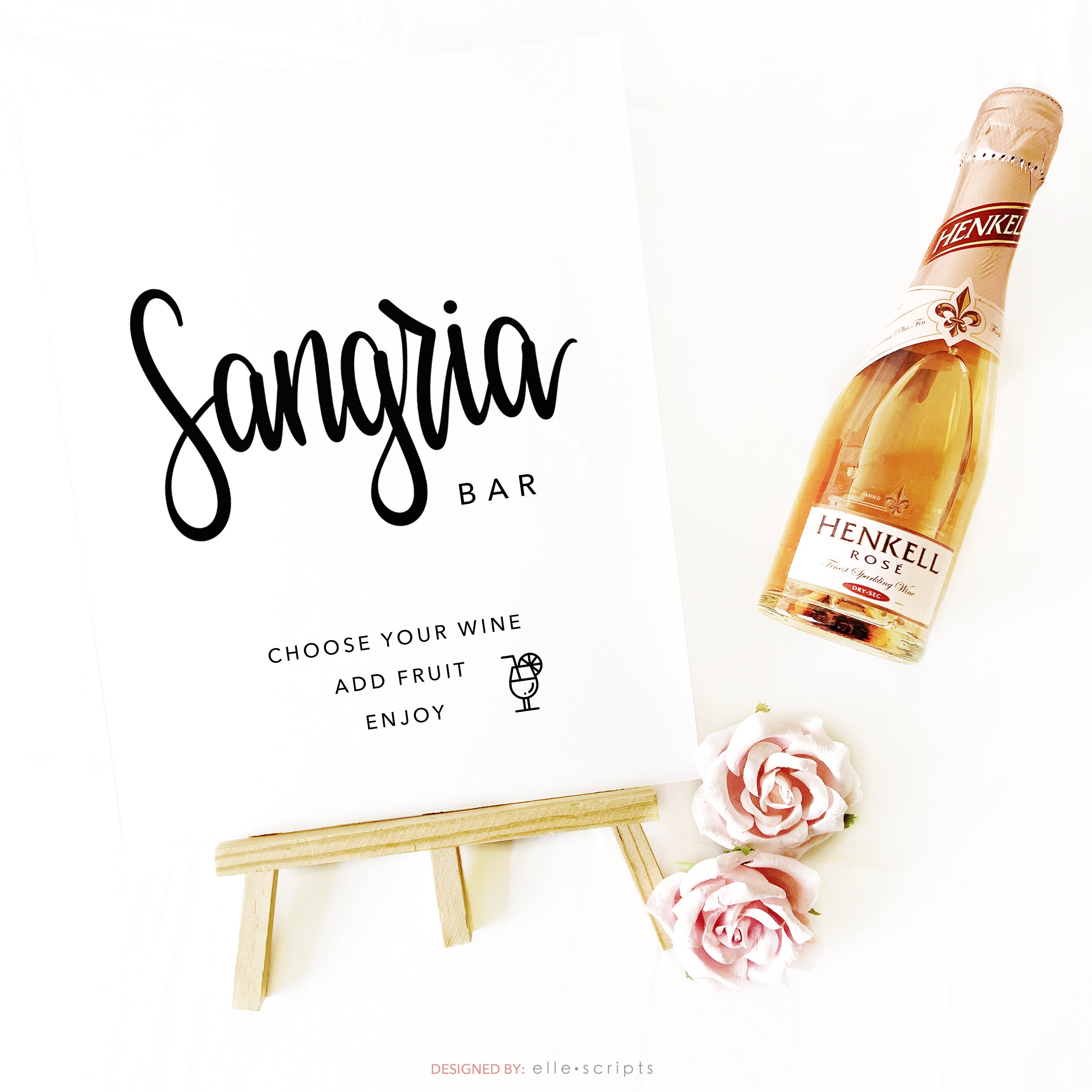 Sangria Bar Wedding Sign Printable Template Wedding Décor - Etsy