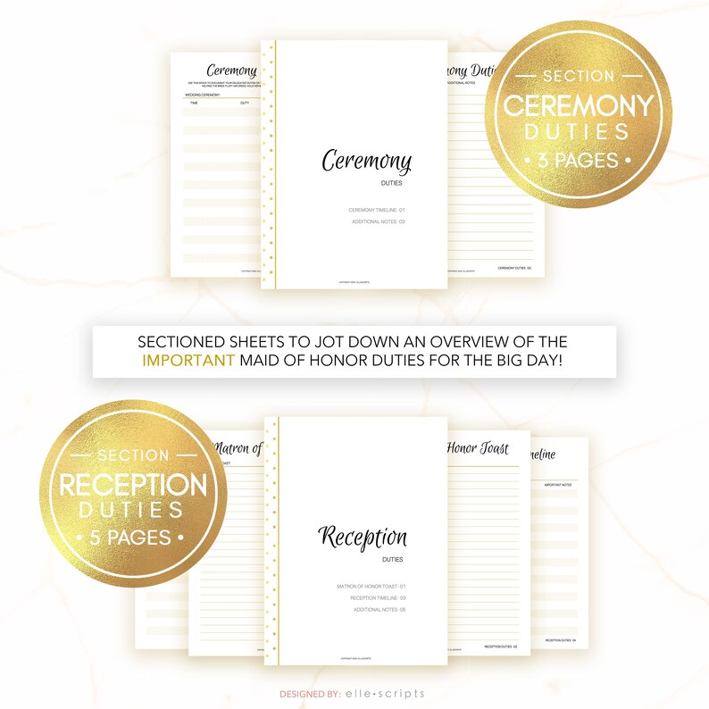 Matron of Honor Planner, Matron of Honour Wedding Printable, Matron of ...