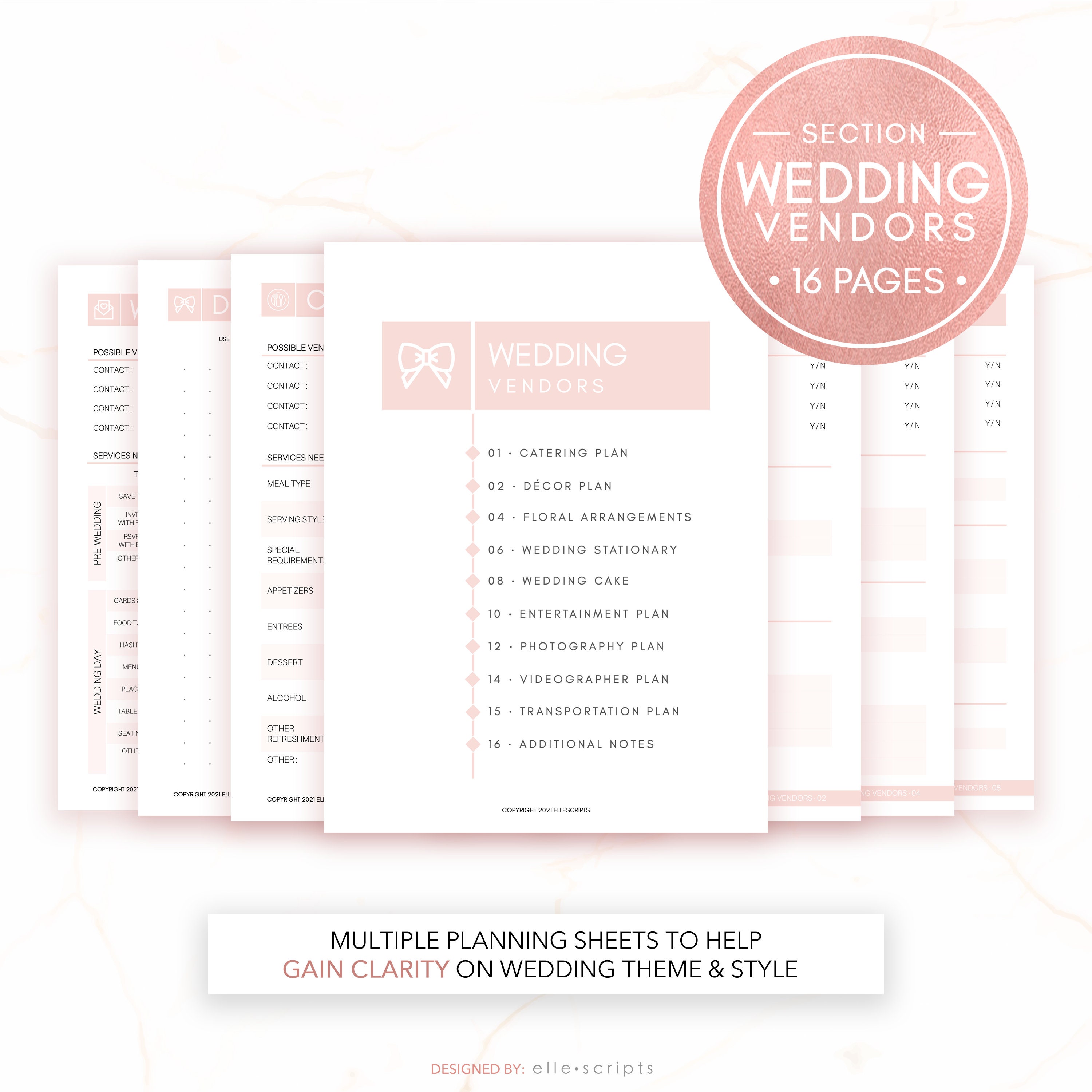 Wedding Planner Printable | PDF Instant Download | Wedding Planning ...