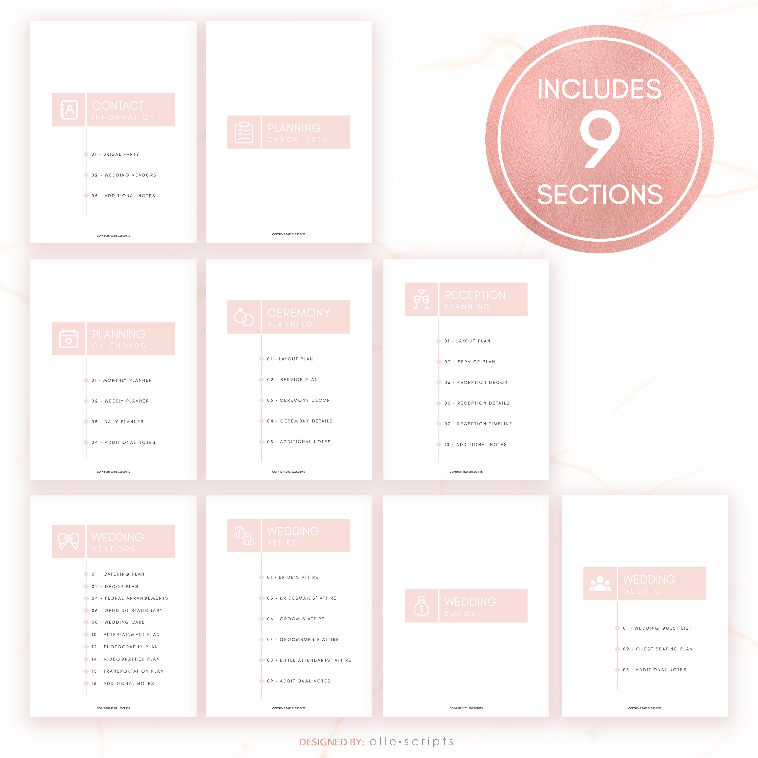 Wedding Planner Printable | PDF Instant Download | Wedding Planning ...