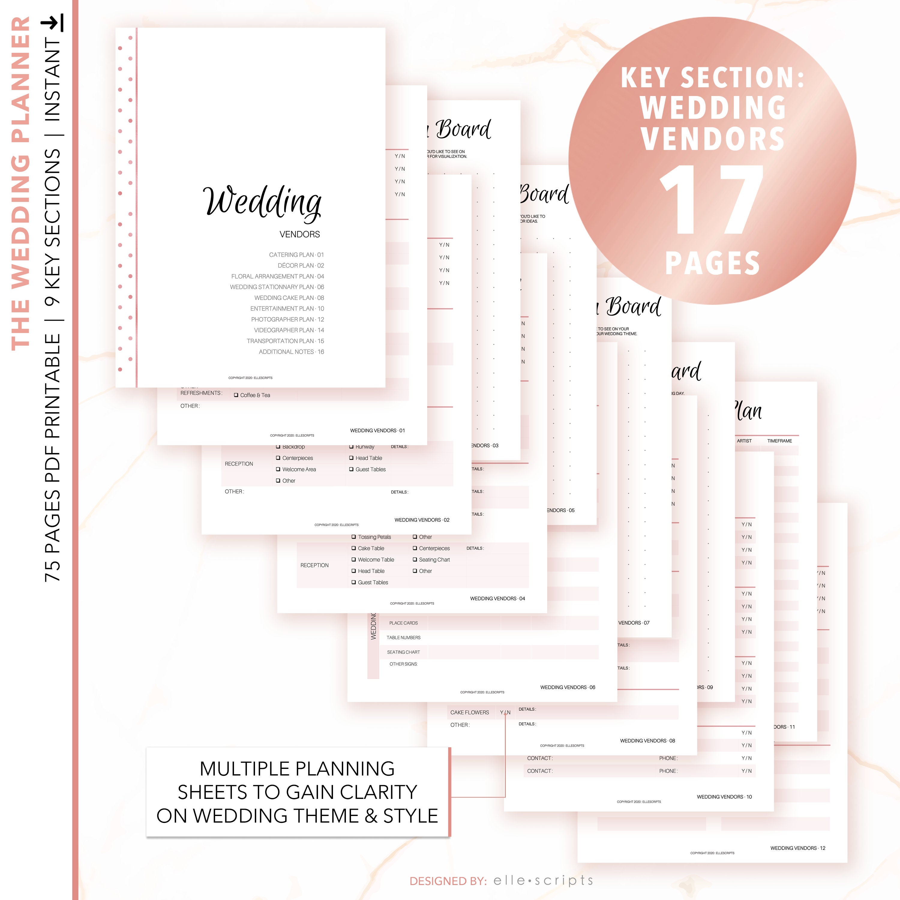 Wedding Planner Printable PDF Instant Download Wedding | Etsy Canada