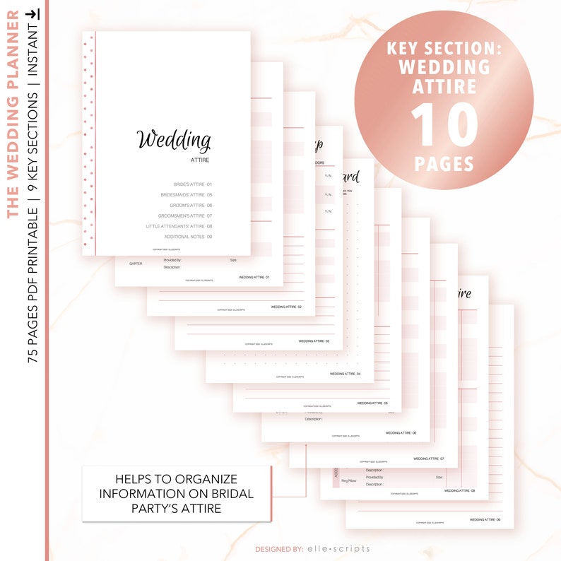 Wedding Planner Printable Template PDF. Wedding Book. Wedding | Etsy