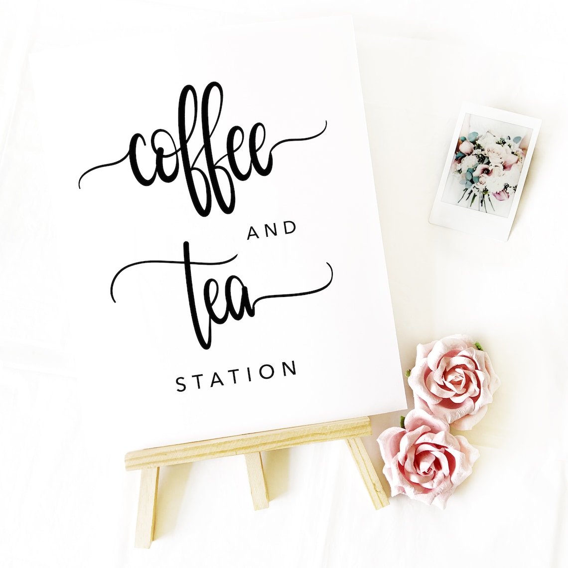 Coffee and Tea Station Wedding Sign Printable Template, Wedding Décor ...