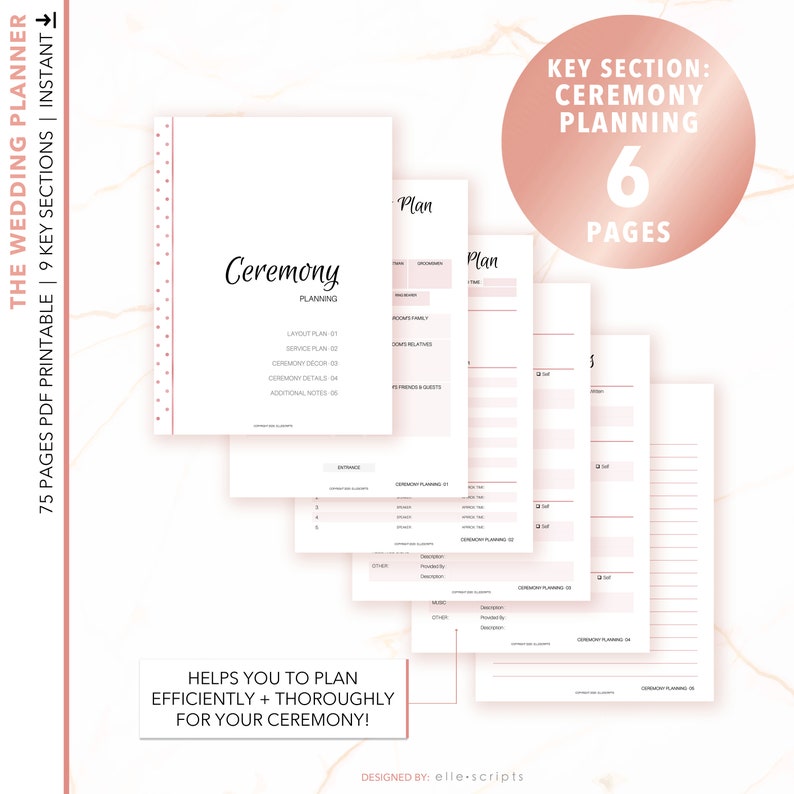Wedding Planner Printable Template PDF. Wedding Book. Wedding | Etsy