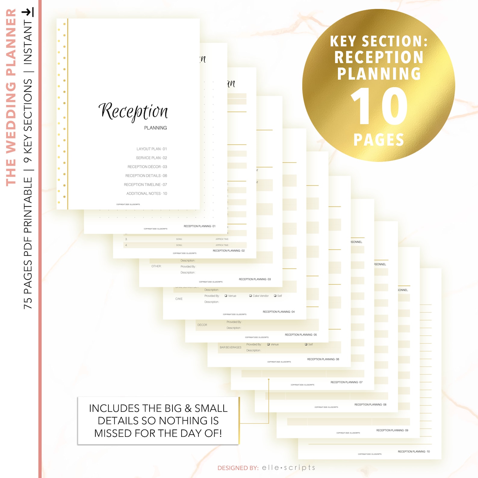 Wedding Planner Printable | PDF Instant Download | Wedding Planning ...