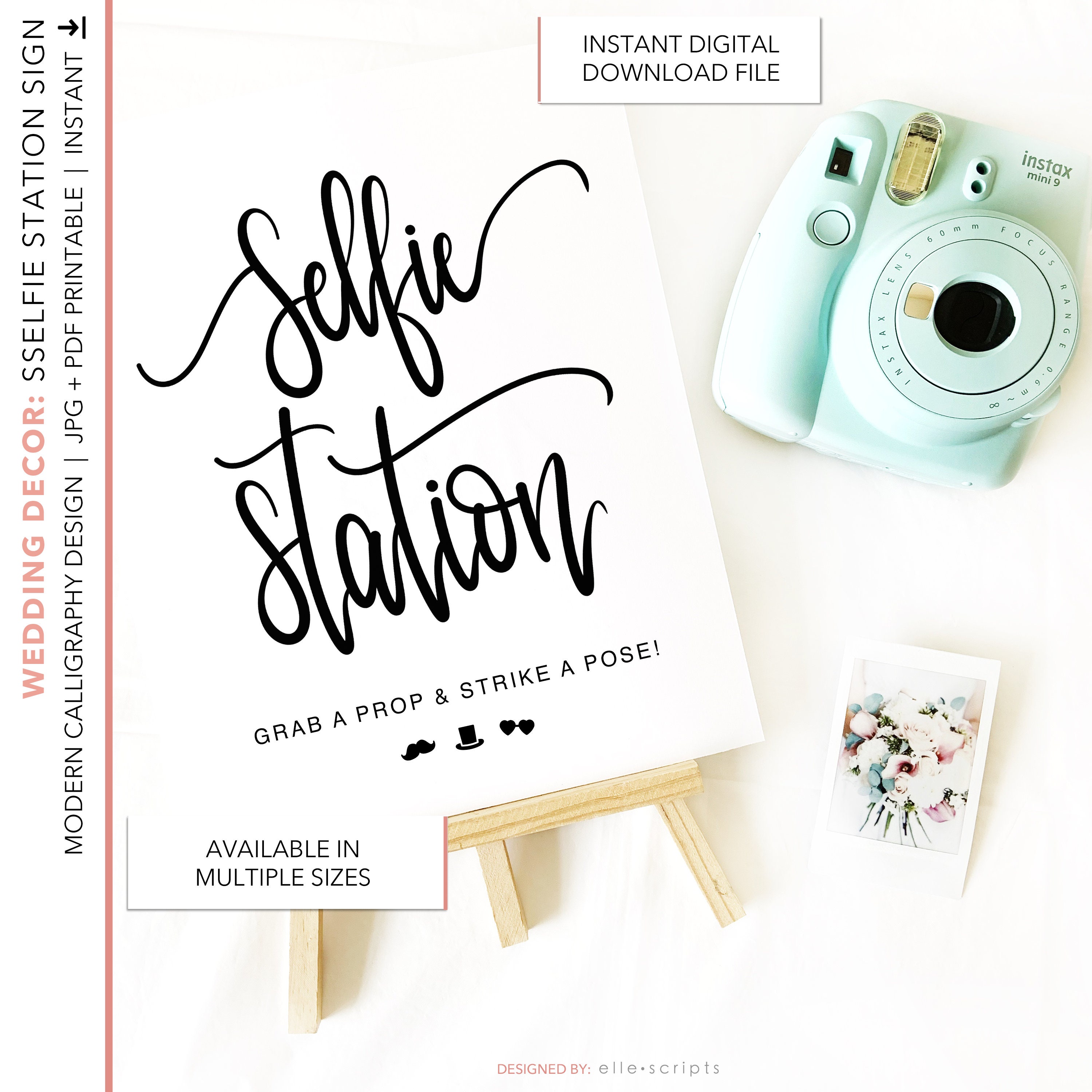 Selfie Station Sign Printable, Selfie Station Wedding Sign, Photograph ...