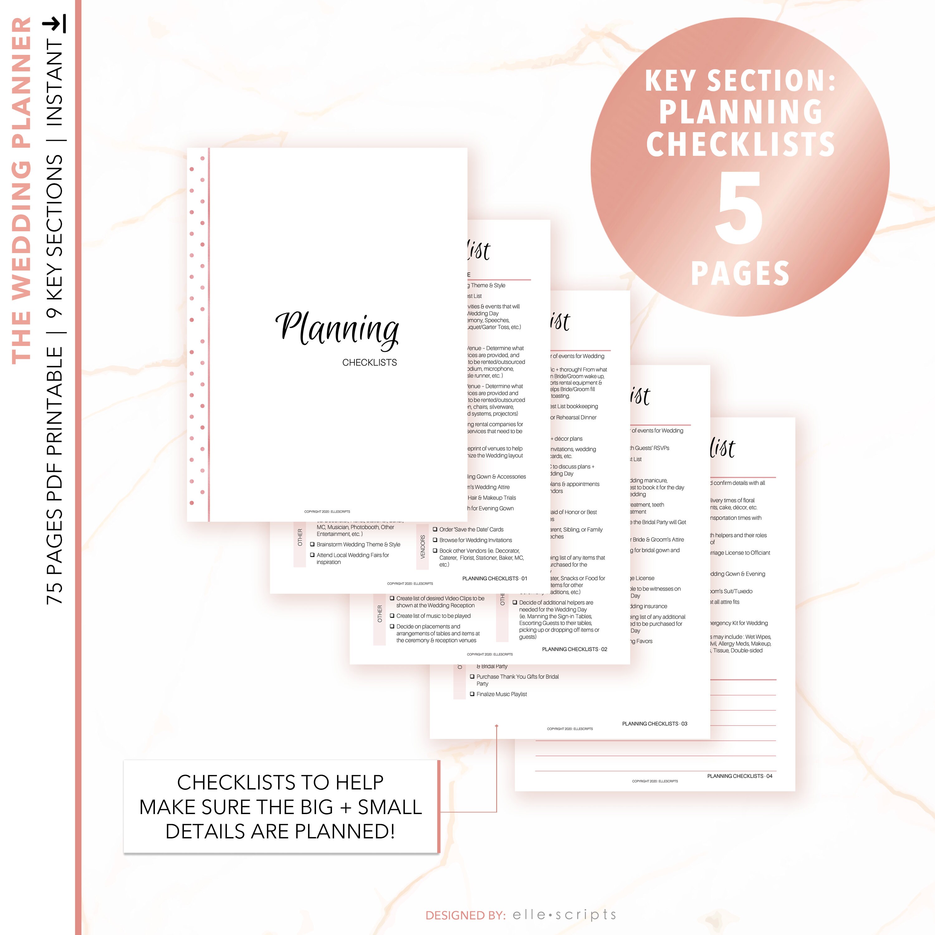 Wedding Planner Printable PDF Instant Download Wedding | Etsy Canada