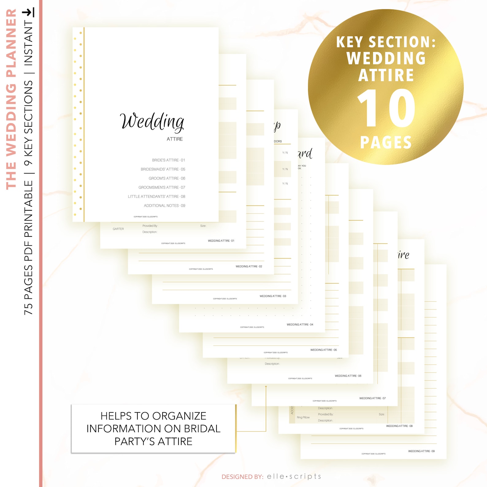 Wedding Planner Printable PDF Instant Download Wedding Planning Book ...