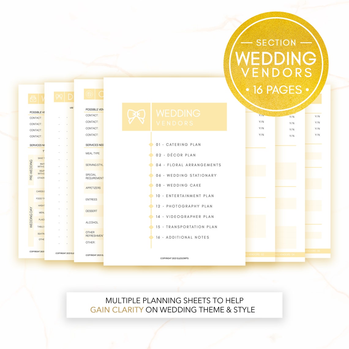 Wedding Planner Printable | PDF Instant Download | Wedding Planning ...