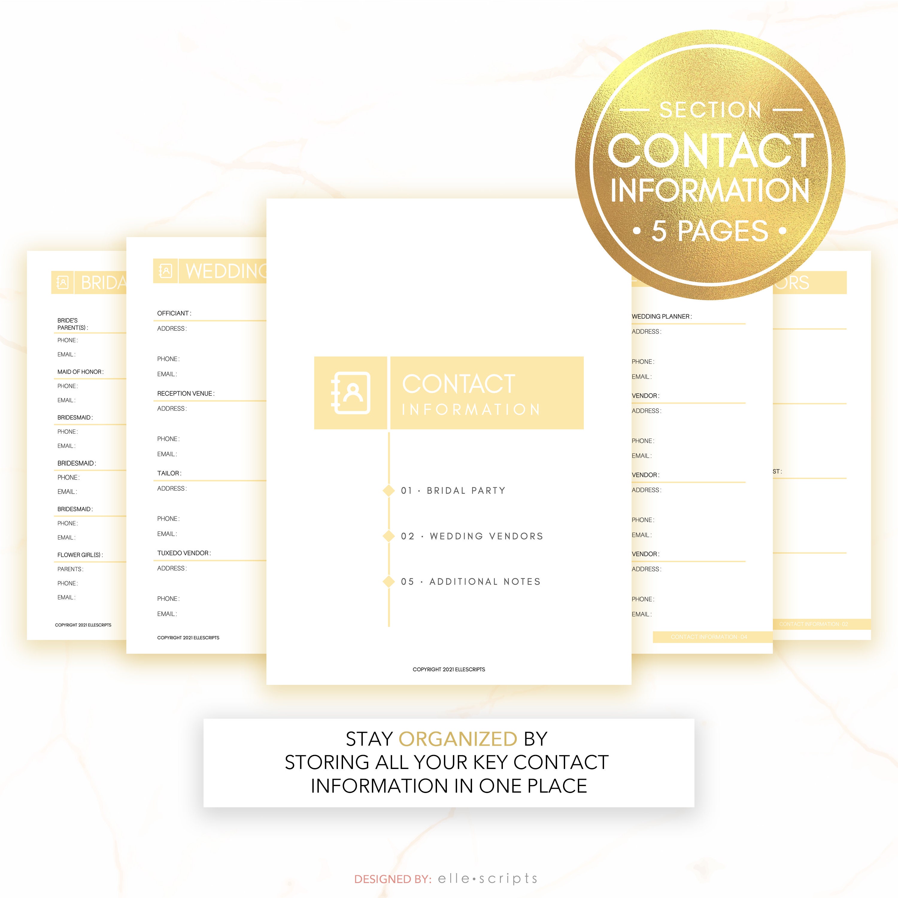 Wedding Planner Printable | PDF Instant Download | Wedding Planning ...