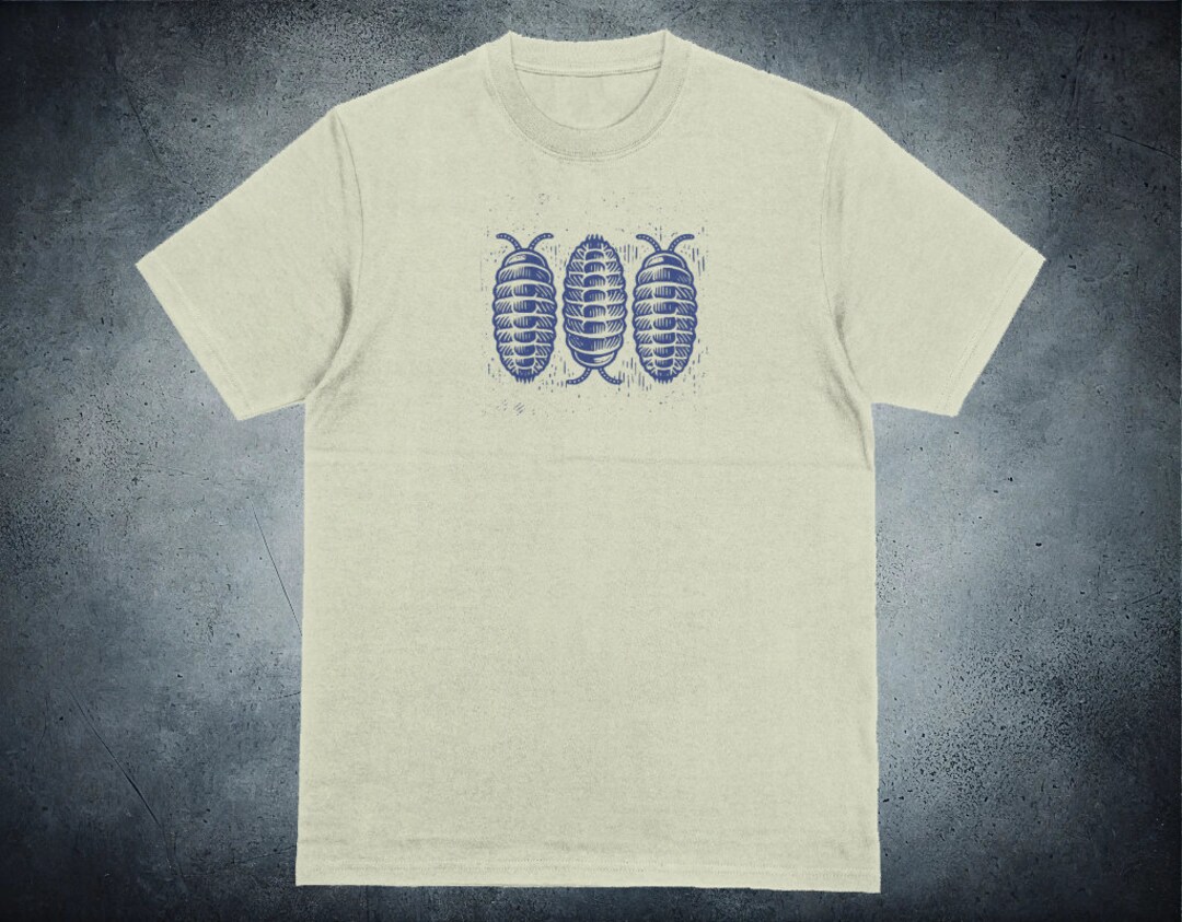 Isopod Linocut Shirt Isopods Pill Bug Roly Poly Block Print Style Shirt ...