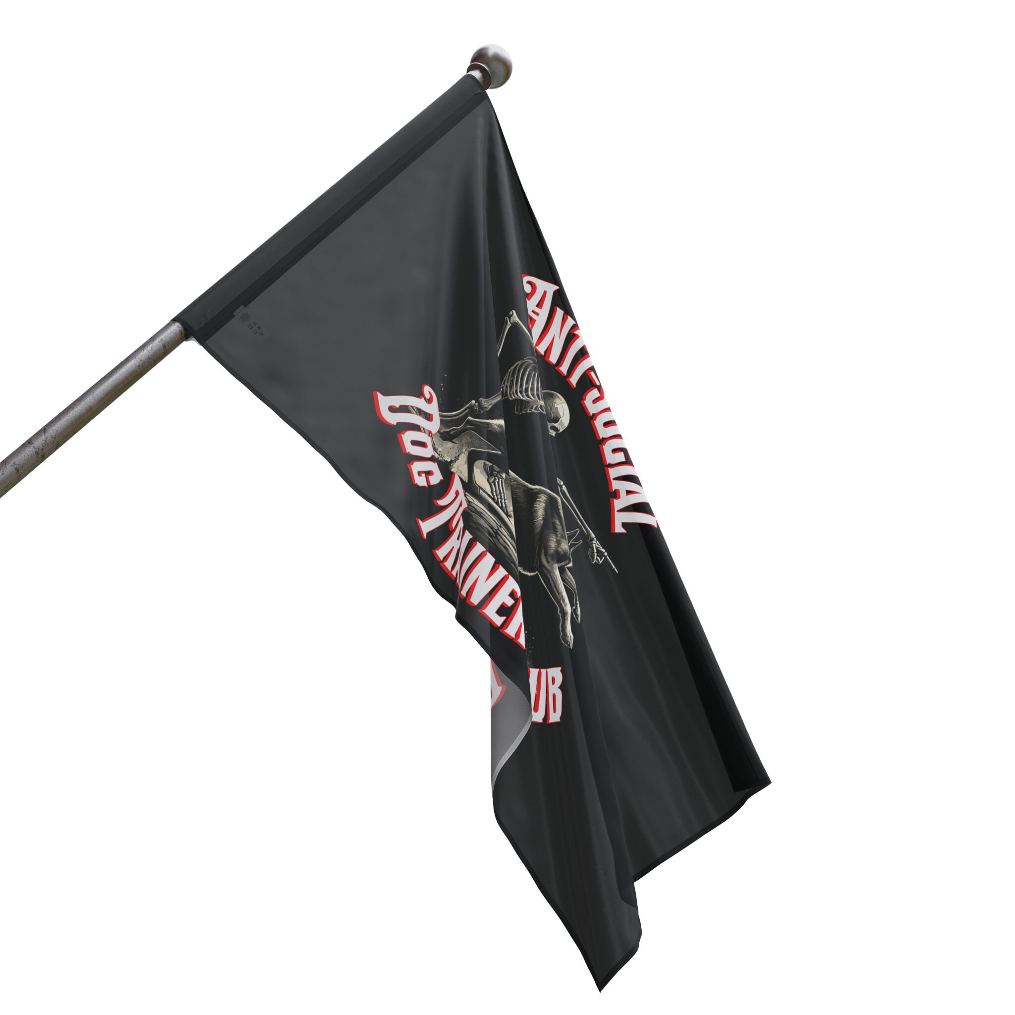 Antisocial Dog Trainer's Club Flag, Skeleton Dog Flag, Working Dog ...