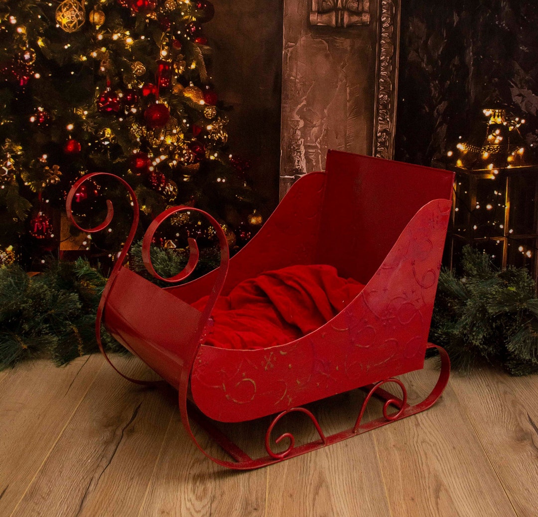 1 CHRISTMAS Sleigh Digital Background Photoshop, Digital Backdrop ...